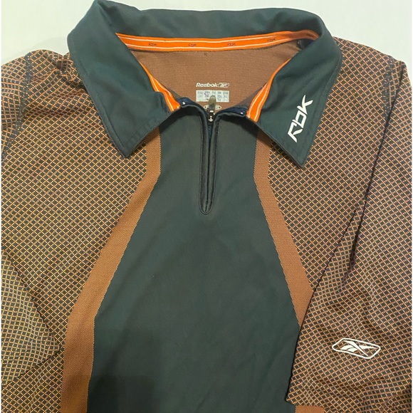 Reebok | Shirts | Reebok Rbx Golf Polo 4 Zip Burnt Orange Black Play ...